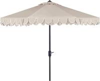 China Plastic Tips Iris Fashion Line Auto Tilt Black and White 9 inch Small Beach Umbrella for sale
