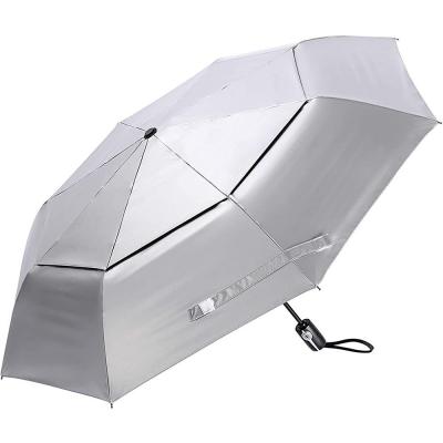 China Double Breathable Triple Folding Umbrella End Advertising Gift with Polyester Fabric for sale
