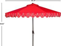 China Umbrella Black and White 9 inch Outdoor Collection Line Auto Tilt Garden Sun Umbrella for sale
