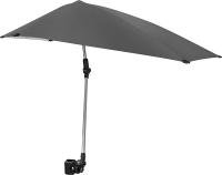 China 6 Rib Round Clip Sun Umbrella Swiveling UV Sunshade Sliver Coating and Customized Logo for sale