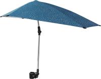 China 6 Rib Round Clip Sun Umbrella Swiveling UV Sunshade Sliver Coating and Customized Logo for sale