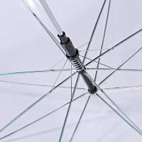 China Party Occasion Semi-automatic Plastic J Handle Umbrella with Transparent Clear Canopy for sale