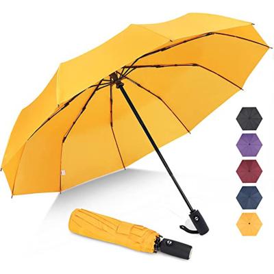 China Customized Logo Three Section Folding Umbrella Rain and Sun Dual- Steel Shaft Design for sale