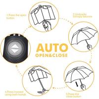 China Customized Logo Three Section Folding Umbrella Rain and Sun Dual- Steel Shaft Design for sale