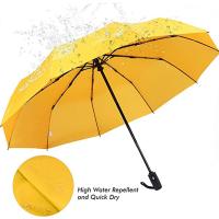 China Customized Logo Three Section Folding Umbrella Rain and Sun Dual- Steel Shaft Design for sale
