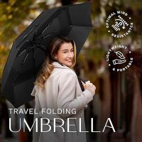 China Custom Logo Double Folding Umbrella One Click Open Travel Umbrella for Advertising Gift for sale