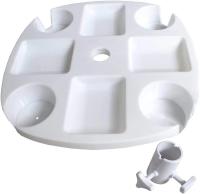China PP Cup Holder and Plastic Tray Accessories for Minimalist Style Outdoor Beach Umbrella for sale