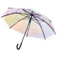 China POE Holographic Magic Laser Auto Umbrella American Style Design with Black Metal Frame for sale
