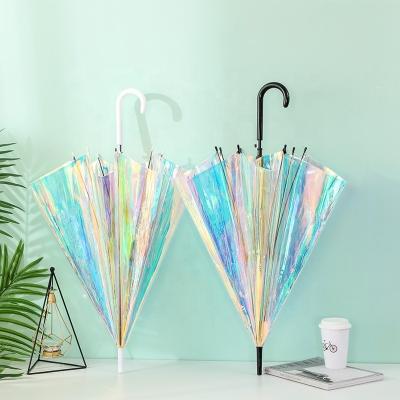China Craftsman Design Glitter Effect Magic Change Color Reflective Multicolor POE Umbrella for sale