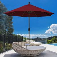 China Custom Logo Print Umbrella Factor Fashion Patio Umbrella with Tassels and Sunshade for sale