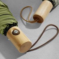 China Wood Handle Three-fold Umbrella for Women Auto Open/Close Three-fold Design Style for sale