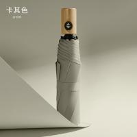 China Wood Handle Three-fold Umbrella for Women Auto Open/Close Three-fold Design Style for sale