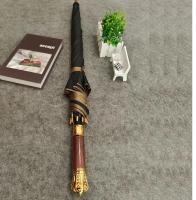 China Travel Occasion Marbleized Handle Umbrella in Golden and Black with Custom Print for sale
