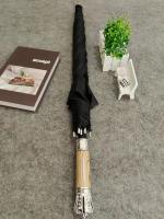 China Travel Occasion Marbleized Handle Umbrella in Golden and Black with Custom Print for sale