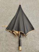 China Travel Occasion Marbleized Handle Umbrella in Golden and Black with Custom Print for sale