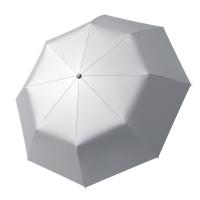 China 8k Gradual Color Three Fold Titanium Silver Rubber Sunblock Umbrella for Female Needs for sale