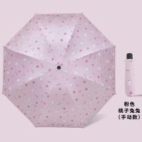 China Minimalist Design Plastic Handle Triple Folding Sun UV Umbrella for Men's and Women's for sale