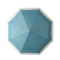 China Rubber Coated Handle Gift Triple Fold Umbrella with Customized Designs Logo Printing for sale