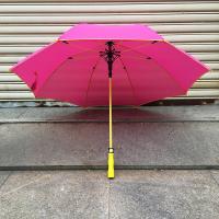 China Direct Semi-automatic Long Handle Golf Umbrella with Contemporary Color Fiber Design for sale