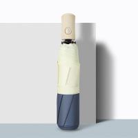 China Customized Color Automatic 3 Folding Umbrella with Self-Opening and Closing Mechanism for sale