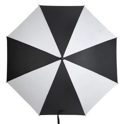 China Customized Black and White Golf Umbrella with 120cm Open Diameter for sale