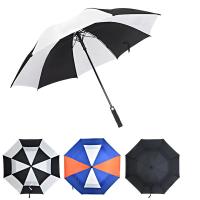 China Customized Black and White Golf Umbrella with 120cm Open Diameter for sale