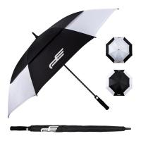 China Super Light Automatic Double Layer Wind Protection Golf Umbrella 30 Inch and EVA Handle for sale