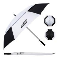 China Super Light Automatic Double Layer Wind Protection Golf Umbrella 30 Inch and EVA Handle for sale