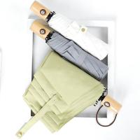 China Japanese Art Fan Three-Fold Anti-Wind Wooden Handle Umbrella for Strong Protection for sale