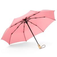 China Japanese Art Fan Three-Fold Anti-Wind Wooden Handle Umbrella for Strong Protection for sale