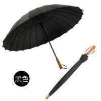 China 24 Rib Wooden Handle Business Umbrella for Customized Advertisement for sale