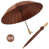 China 24 Rib Wooden Handle Business Umbrella for Customized Advertisement for sale