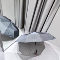 China 190T Pongee Fabric Plaid Pattern Business Gift Custom Logo 10rib Wooden Handle Umbrella for sale