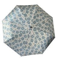 China Customized Appearance Level Blue Flowers Sunshade Sunblock Umbrella with Metal Frame for sale