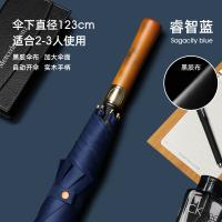 China Fibreglass Shaft Wood Auto Straight Umbrella Windproof Male and Female Large Long Handle for sale