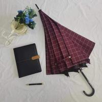 China 190T Pongee Fabric Plaid Texture Umbrella for Rainy Days and Business Advertising for sale