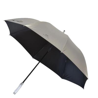 China Semi-automatic 27inch 8k Golf Umbrella for Rain Waterproof Titanium Silver Umbrella for sale