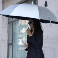 China Semi-automatic 27inch 8k Golf Umbrella for Rain Waterproof Titanium Silver Umbrella for sale