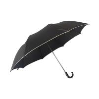 China 27 inch Semi Auto Open J Shape Plastic Handle 2 Folding Umbrella Windproof and Durable for sale