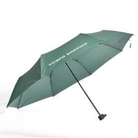 China Custom Logo Three-folding Umbrella Polyester Rain and Sun Folded Parasol for Travel Supply for sale