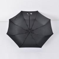 China Custom Logo Three-folding Umbrella Polyester Rain and Sun Folded Parasol for Travel Supply for sale