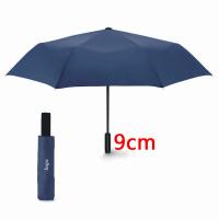 China 210T Polyester Three-folding Umbrella with ABS Plastic Handle and Waterproof Fabric for sale