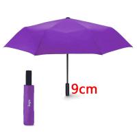 China 210T Polyester Three-folding Umbrella with ABS Plastic Handle and Waterproof Fabric for sale