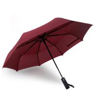 China 210T Polyester Three-folding Umbrella with ABS Plastic Handle and Waterproof Fabric for sale