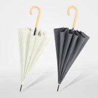 China 23inch*8k Adults Wooden Hook Umbrella with Simple Minimanist Design and Personalized Print for sale