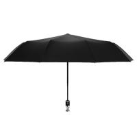 China Custom Logo Strong Frame Automatic Folding Umbrellas for Rain and Sun Protection for sale