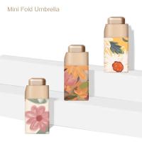 China Mini Titanium Umbrella All in 1 Function 6 Panels Pocket 5 Folding UV Coated Supply for sale