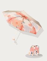 China Mini Titanium Umbrella All in 1 Function 6 Panels Pocket 5 Folding UV Coated Supply for sale