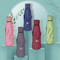 China Sunblock Windproof Outdoors Travel Five Folded Tiny Umbrella Advertising Gift Umbrella for sale