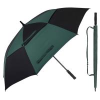 China 190T Pongee Fabric Double Layer Golf Umbrella for Big and Long Coverage on Rainy Days for sale